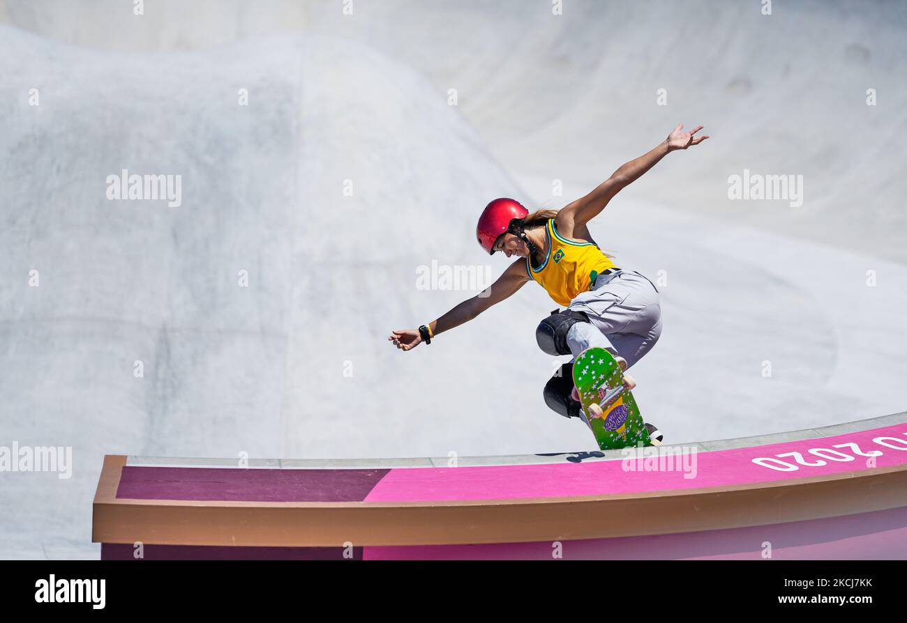 Isadora Pacheco during women's park skateboard at the Olympics at ...