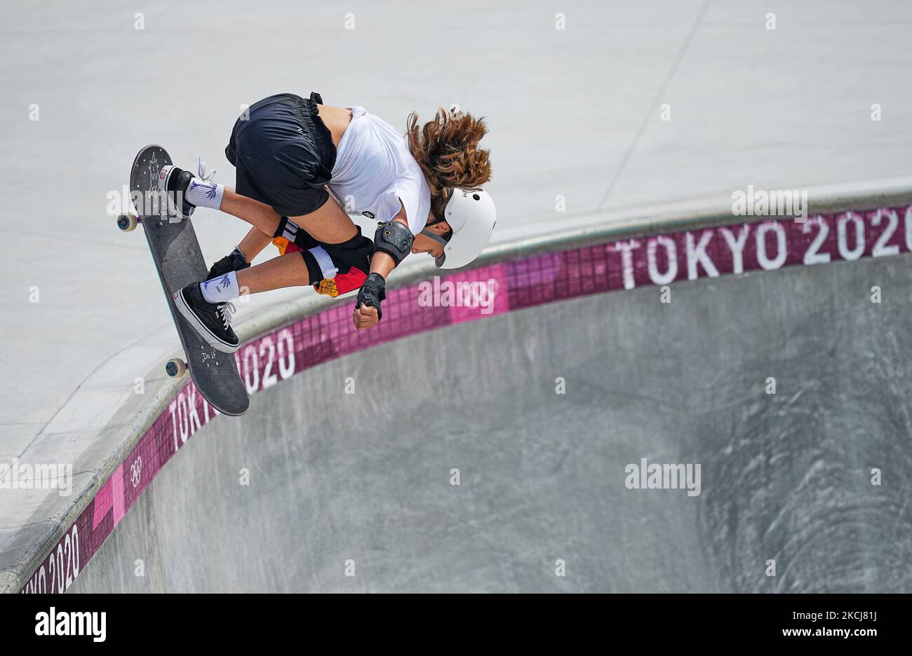 Lilly Stoephasius during women's park skateboard at the Olympics at ...