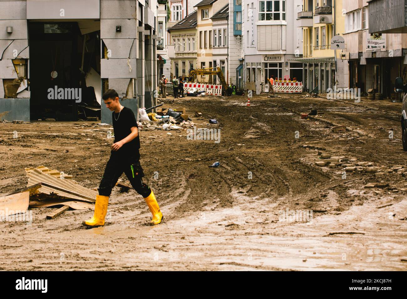 reconstruction is going on in Bad Neuenahr-Ahrweiler, Germany on August ...