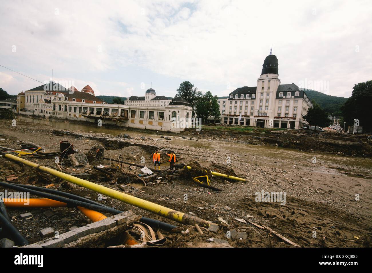 reconstruction is going on in Bad Neuenahr-Ahrweiler, Germany on August ...
