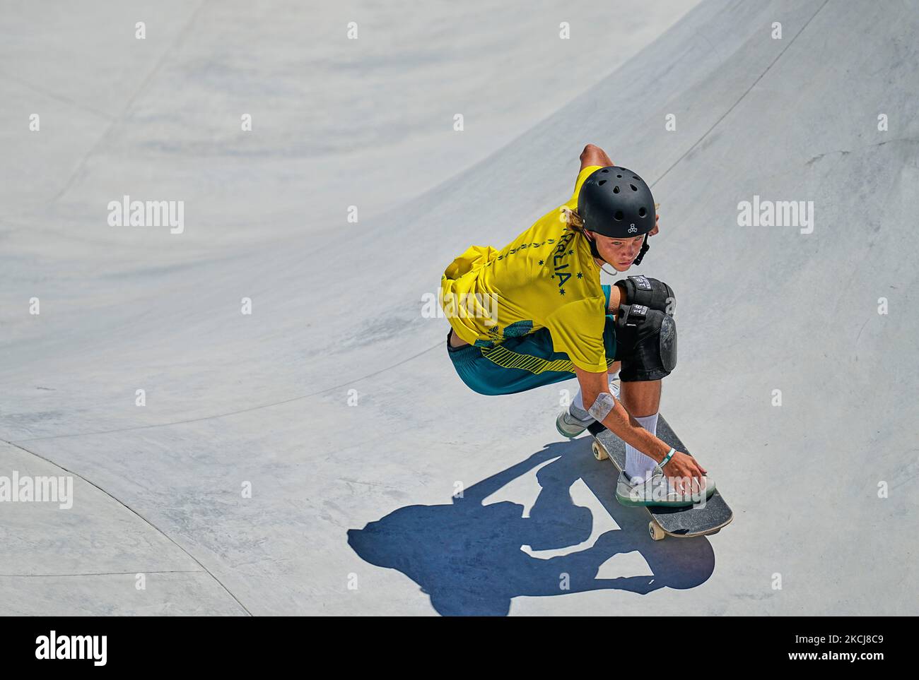 Keegan Palmer winning gold at mens park skateboard at the Olympics at ...