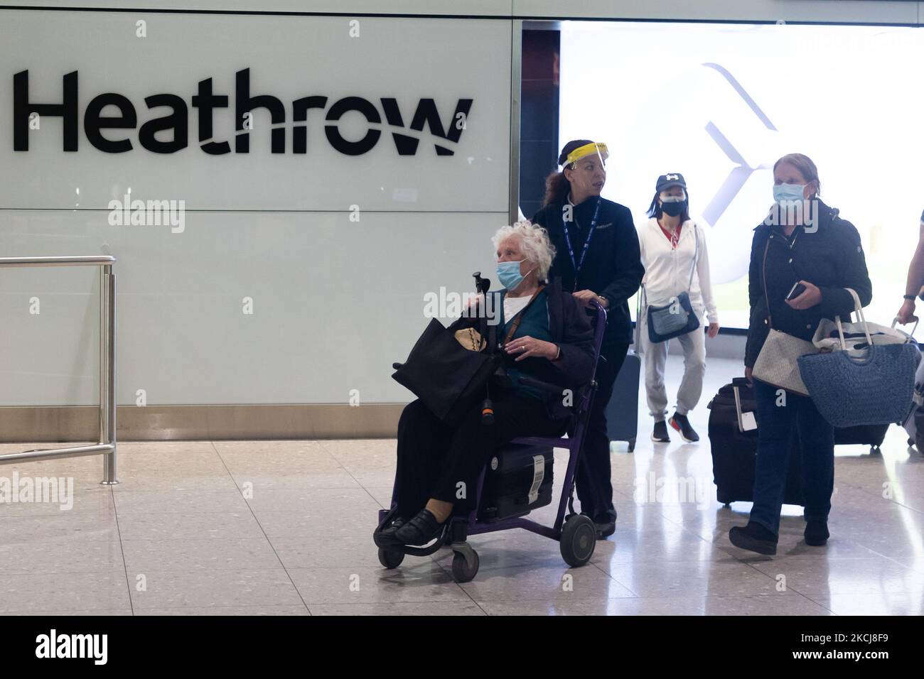 Passengers arrive at Heathrow Airport Terminal 2 on Sunday 3rd August ...
