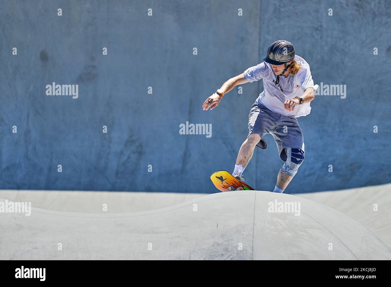 Andy Anderson during mens park skateboard at the Olympics at Ariake ...