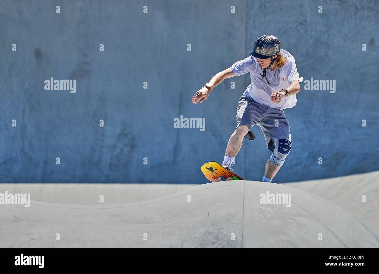 Andy Anderson during mens park skateboard at the Olympics at Ariake ...