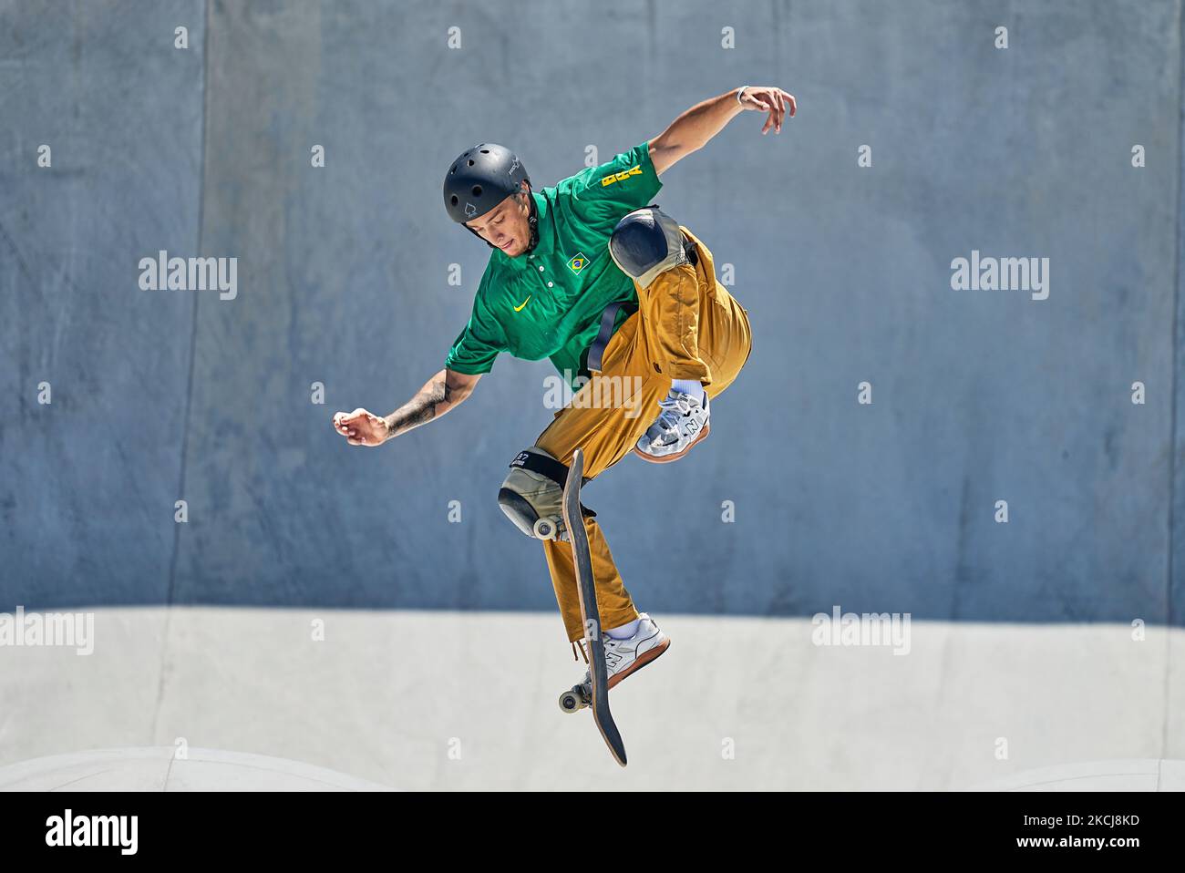 Pedro Quintas during mens park skateboard at the Olympics at Ariake ...
