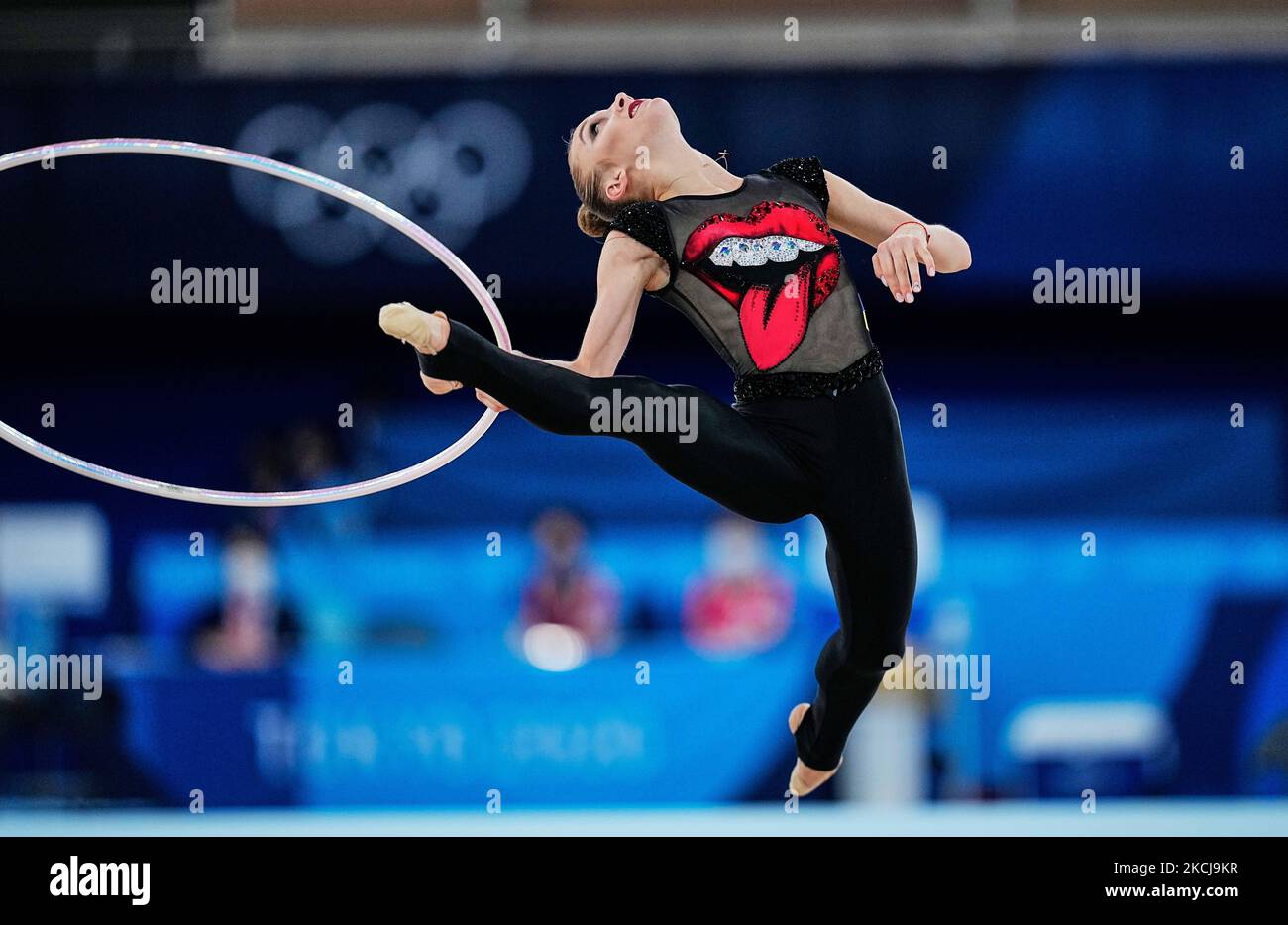 Khrystyna Pohranychna during Rhythmic Gymnastics at the Tokyo Olympics ...