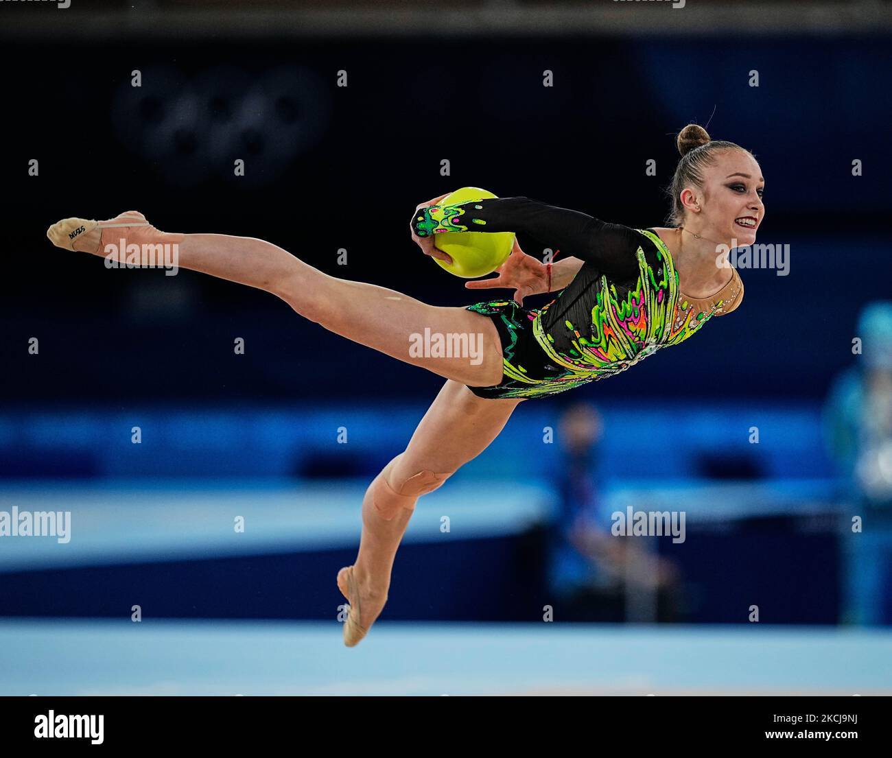 Khrystyna Pohranychna during Rhythmic Gymnastics at the Tokyo Olympics ...