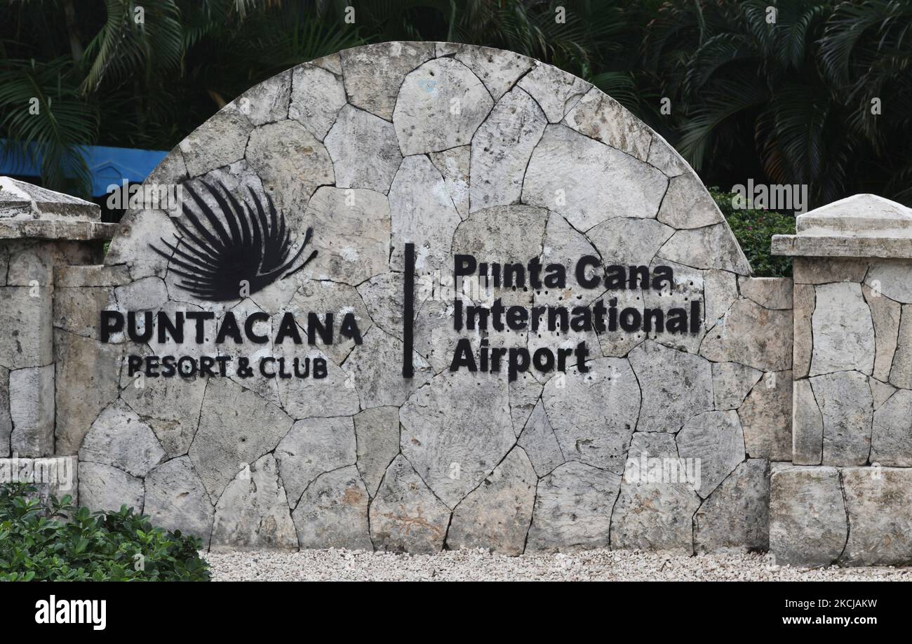 Sign at Punta Cana International Airport in the Dominican Republic ...
