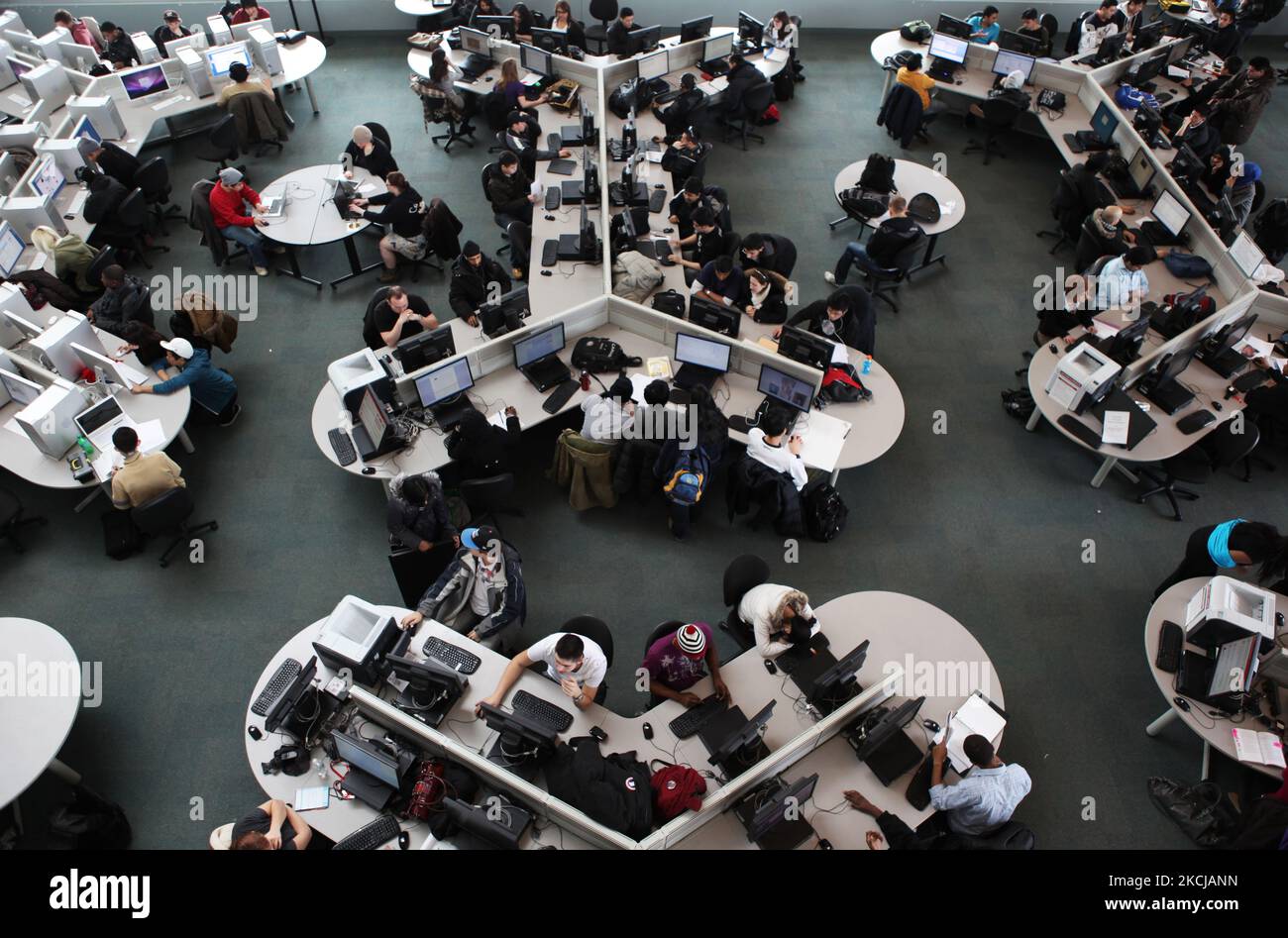 Aerial view students hard work hi-res stock photography and images - Alamy