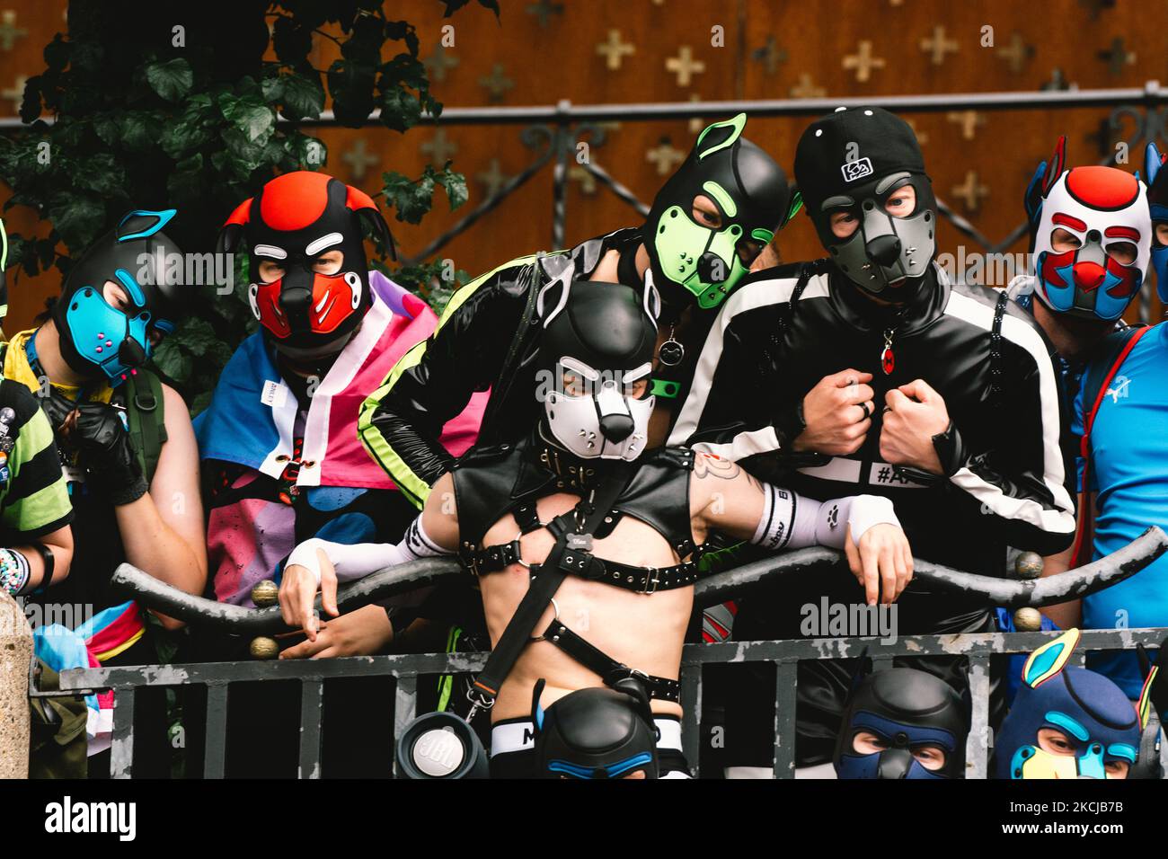 people participate annual Christopher street parade in Essen, Germany ...