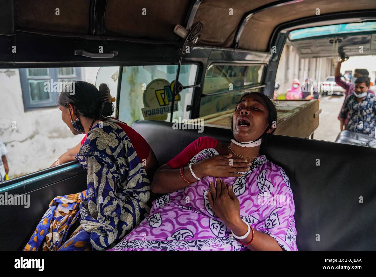 The mother and aunt broke down in tears when they came to pick up the ...