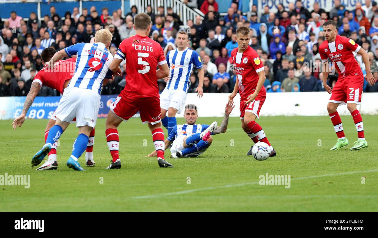 Gavan Holohan of Hartlepool United scores their winning goal during the ...