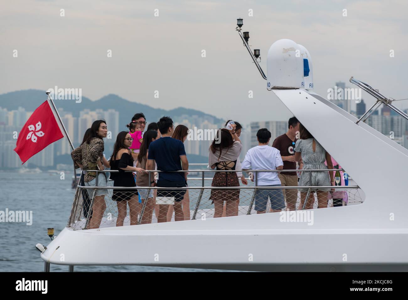 Many people on board the party yachts were unmasked on August 7, 2021 ...