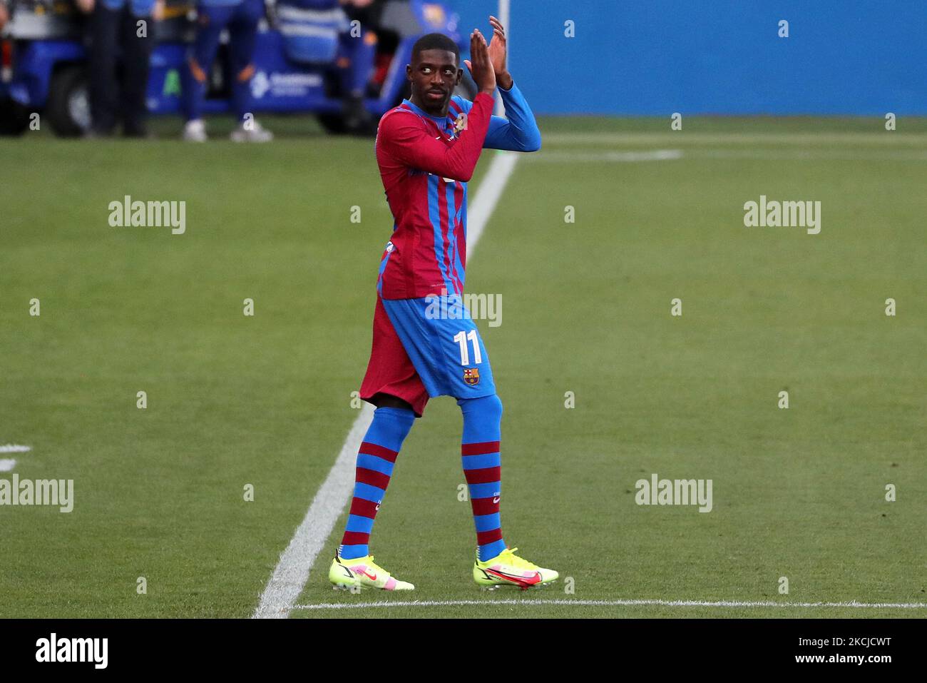 Ousmane Dembele during the presentation of the FC Barcelona squad for ...