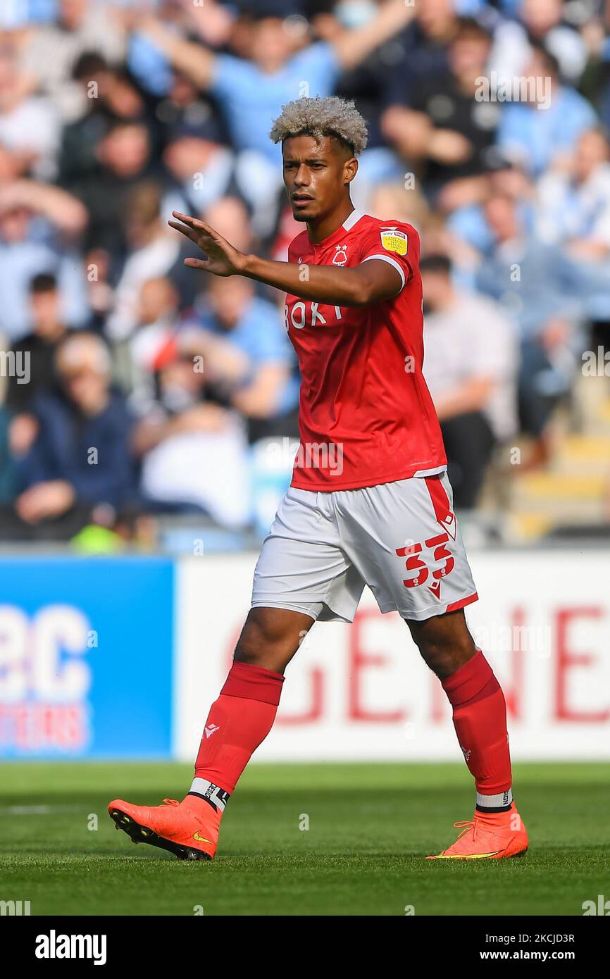Lyle Taylor of Nottingham Forest gestures during the Sky Bet ...