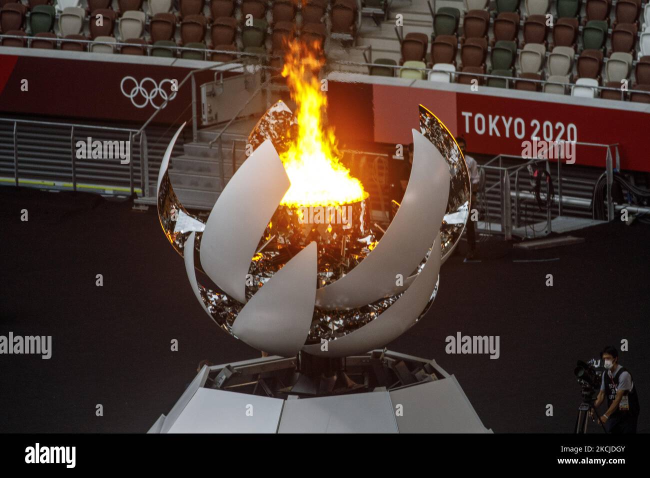 Olympics: Closing Ceremony at the Olympic Stadium. The Olympic fire ...