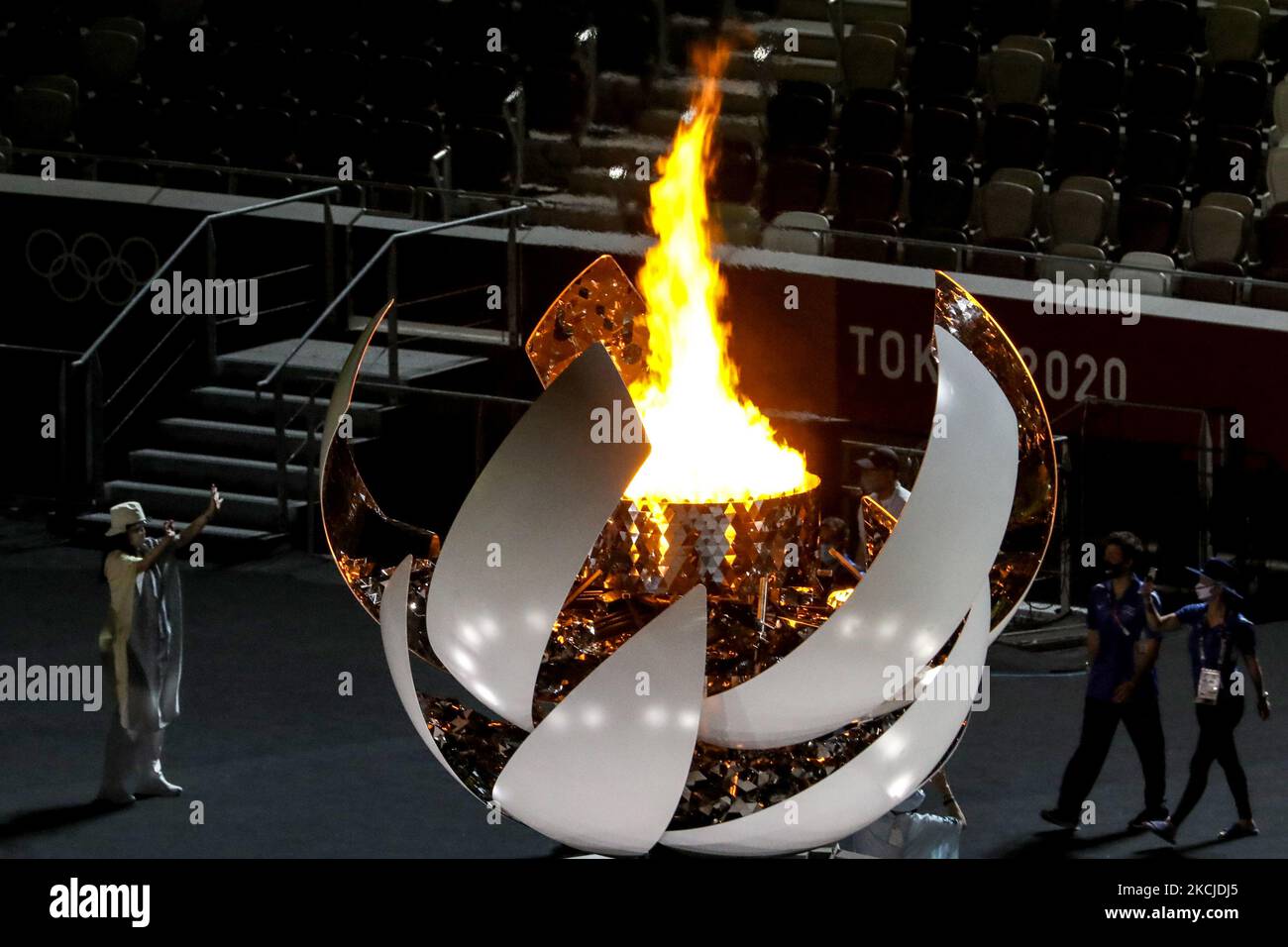 Olympics: Closing Ceremony at the Olympic Stadium. The Olympic fire ...