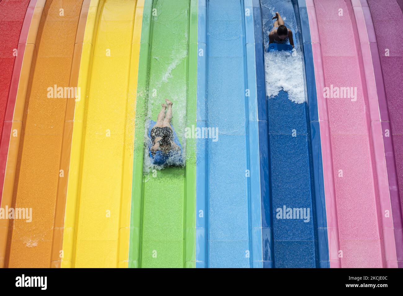 Rainbow water slides hi-res stock photography and images - Alamy