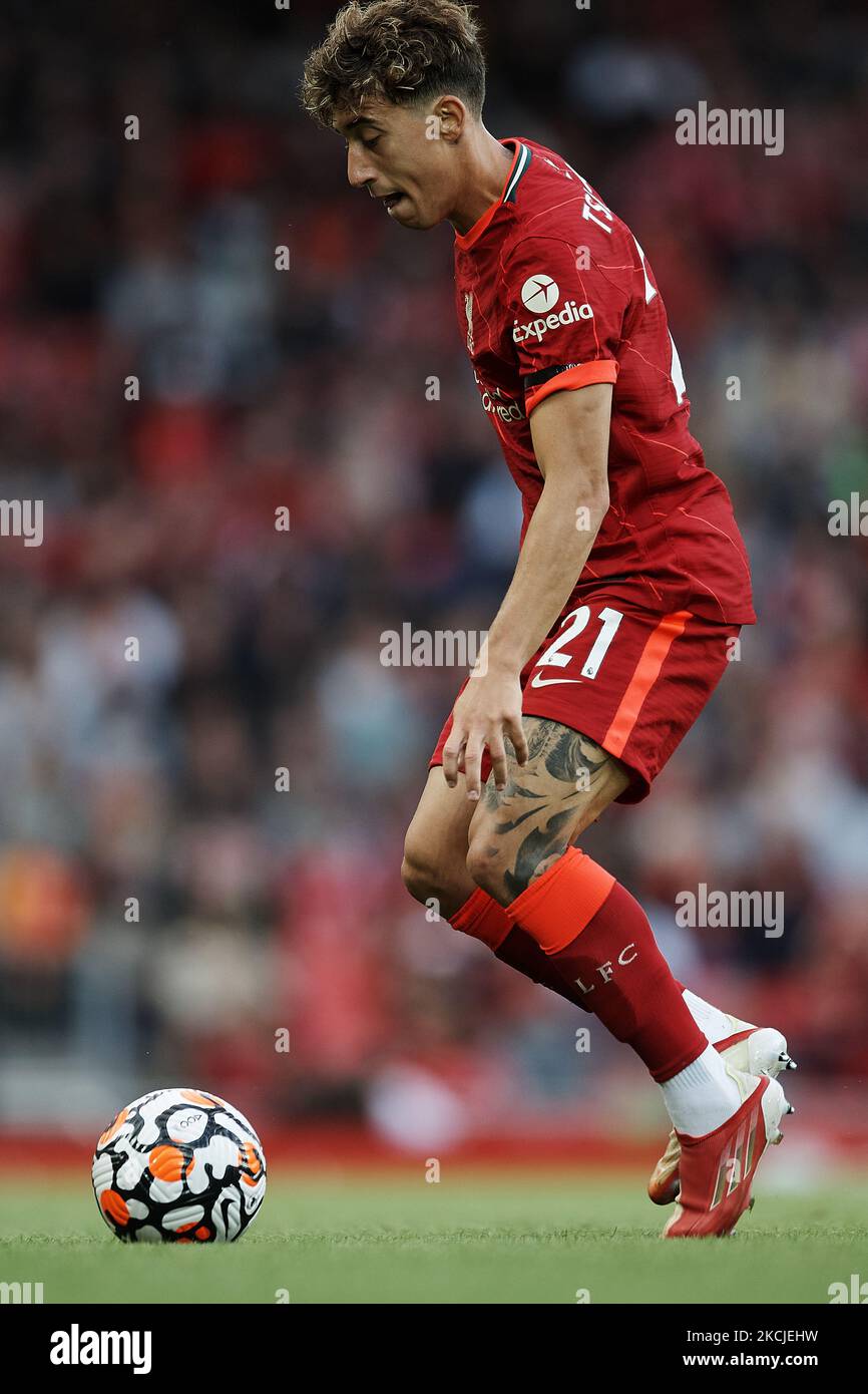 Konstantinos Tsimikas of Liverpool in action during the pre-season ...