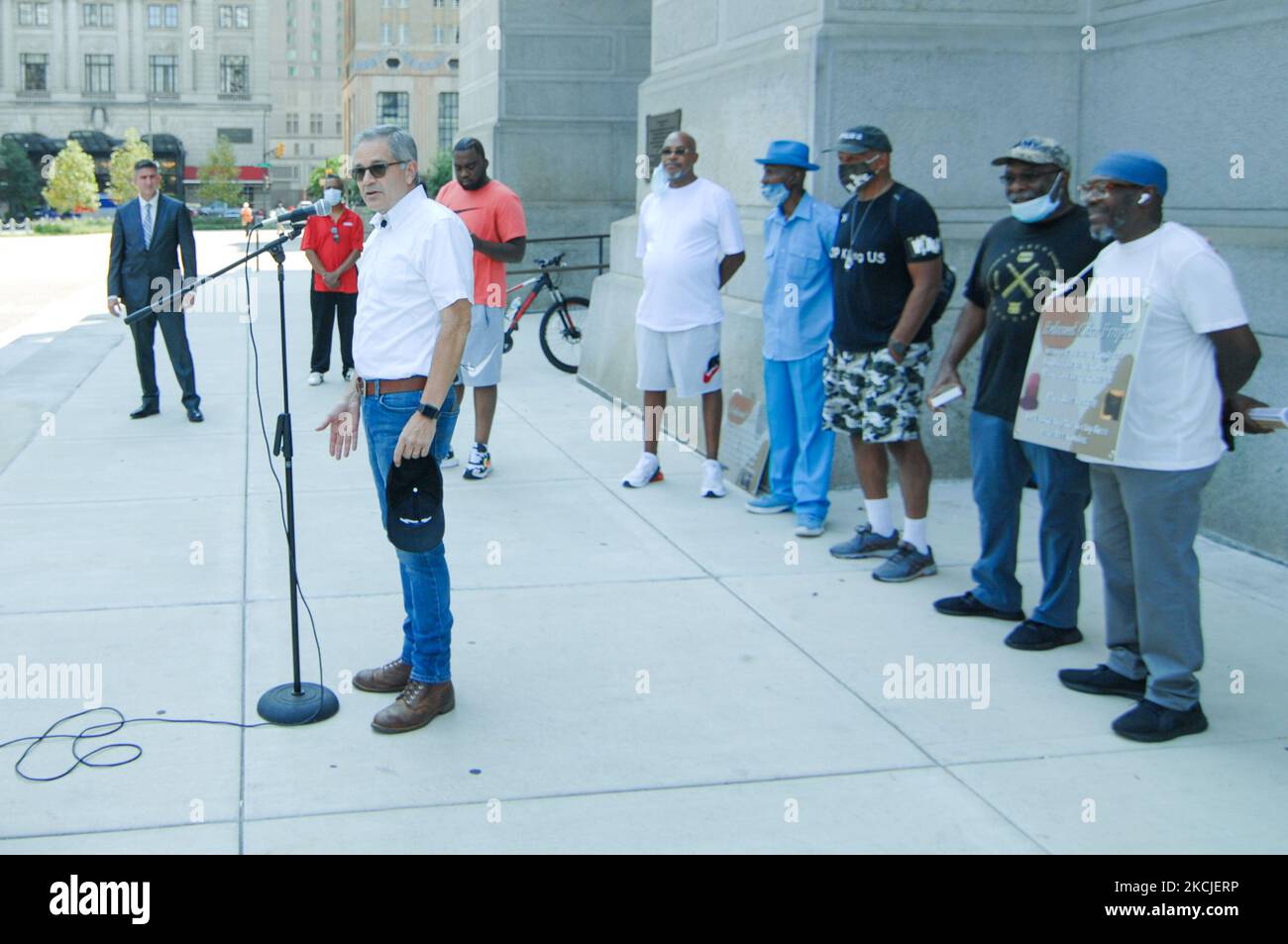 District Attorney Larry Krasner addresses the Stop Killing Us anti-gun ...