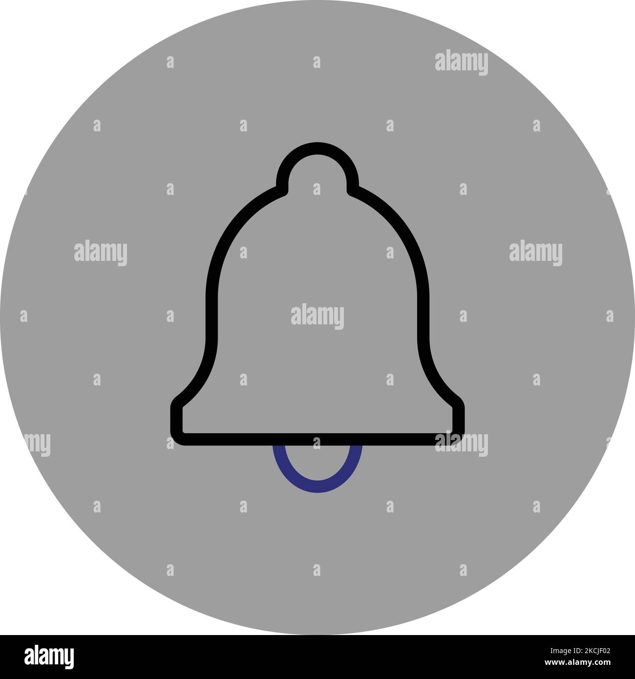 Bell Icon Black and Blue Icon Vector Icon Gray Background Icon Android ...