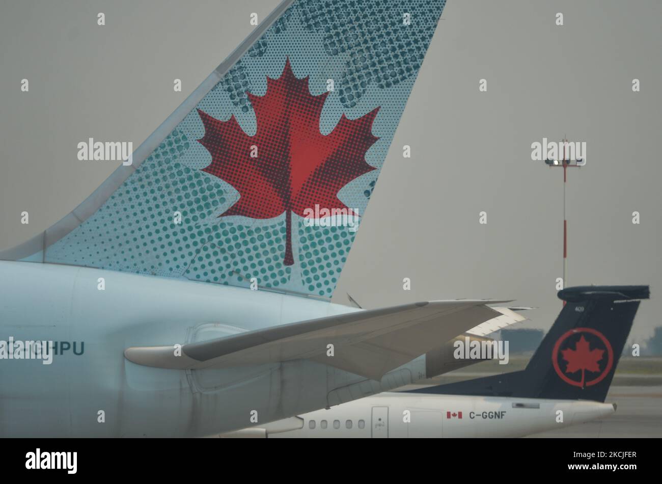 Air Canada planes at YYC Calgary International Airport. On Friday ...