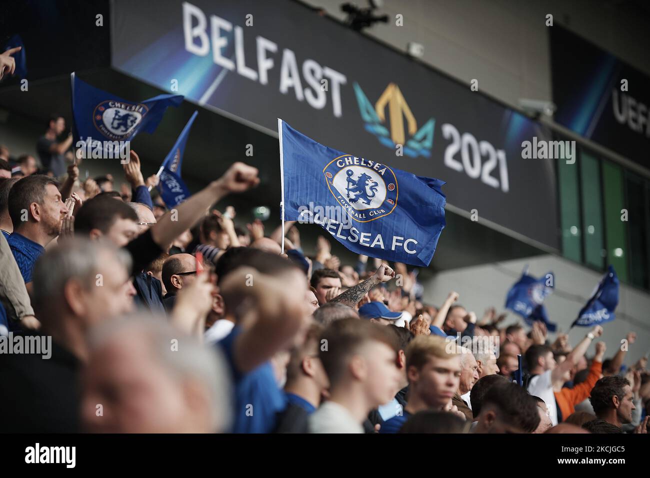 during the UEFA Super Cup Final match between Chelsea CF and Villarreal ...