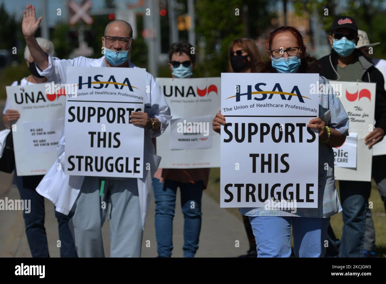 Nurses and their supporters protest low staffing and government cuts ...