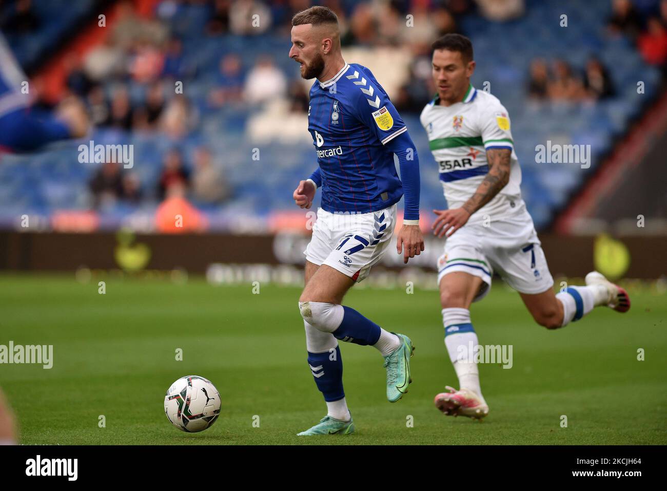 Oldham Athletic's Jack Stobbs during the Carabao Cup match between ...