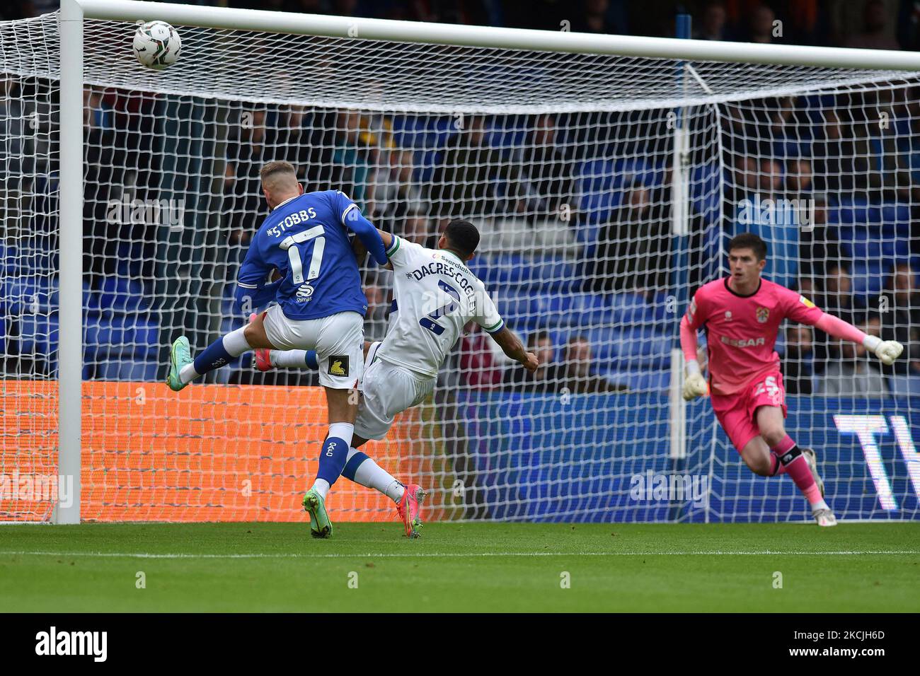 Oldham Athletic's Jack Stobbs during the Carabao Cup match between ...