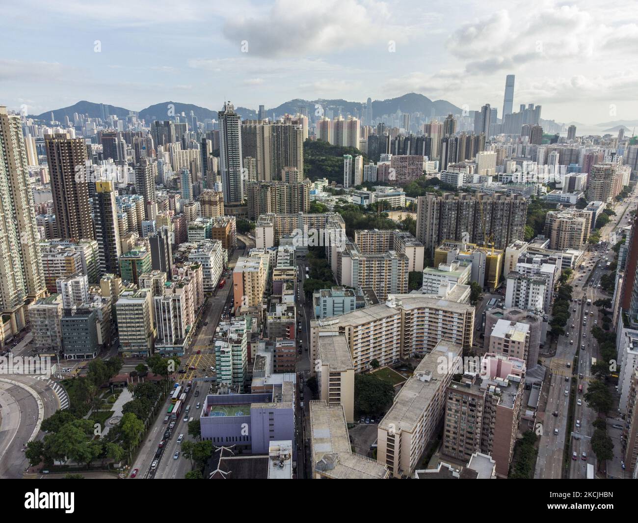 An Aerial Photograph showing high-rise buildings in Hong Kong, Thursday ...