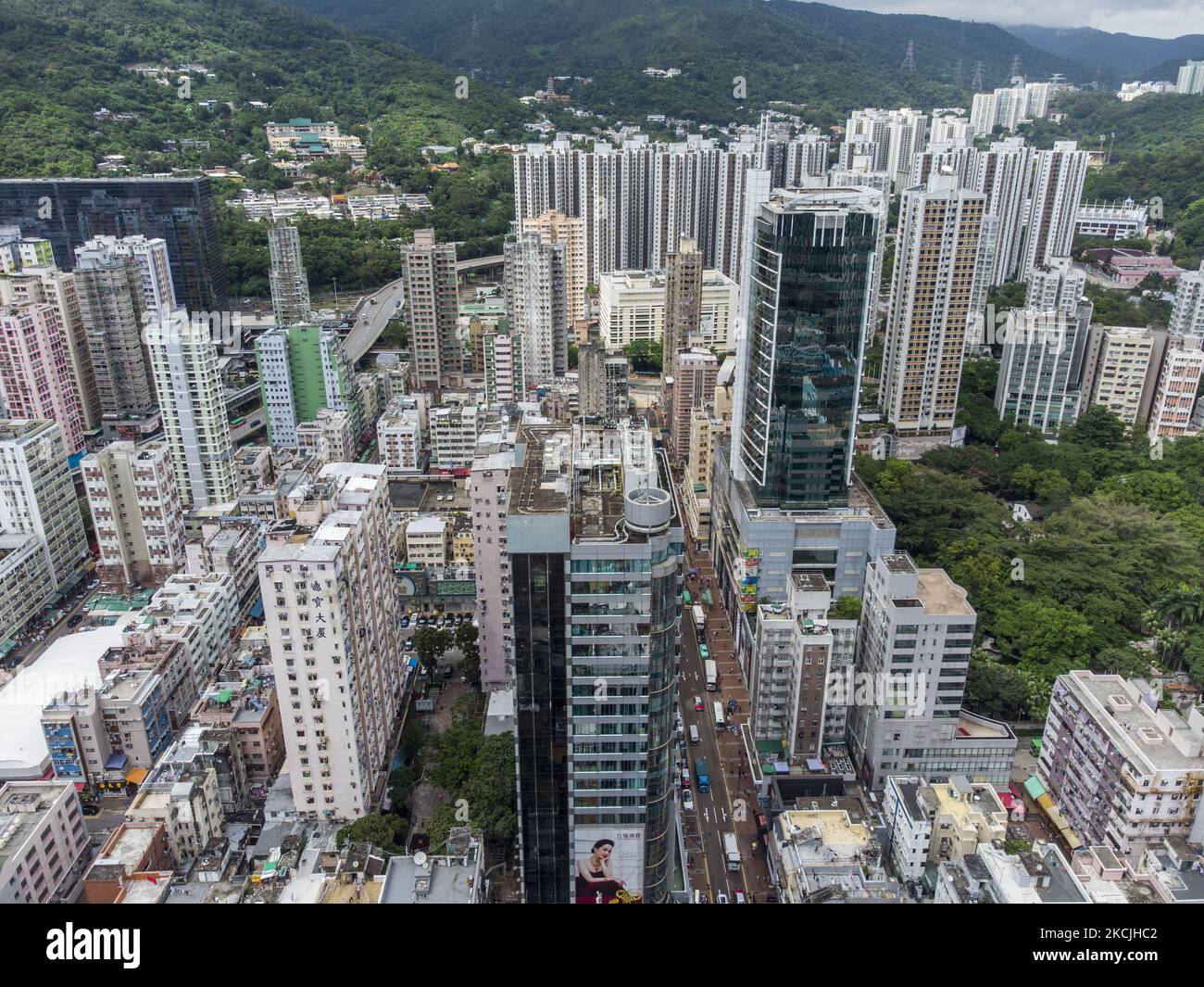 An Aerial Photograph showing high-rise buildings in Hong Kong, Thursday ...