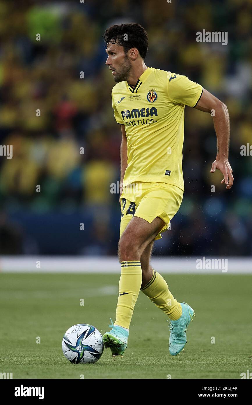 Alfonso Pedraza of Villarreal in action during the UEFA Super Cup Final ...