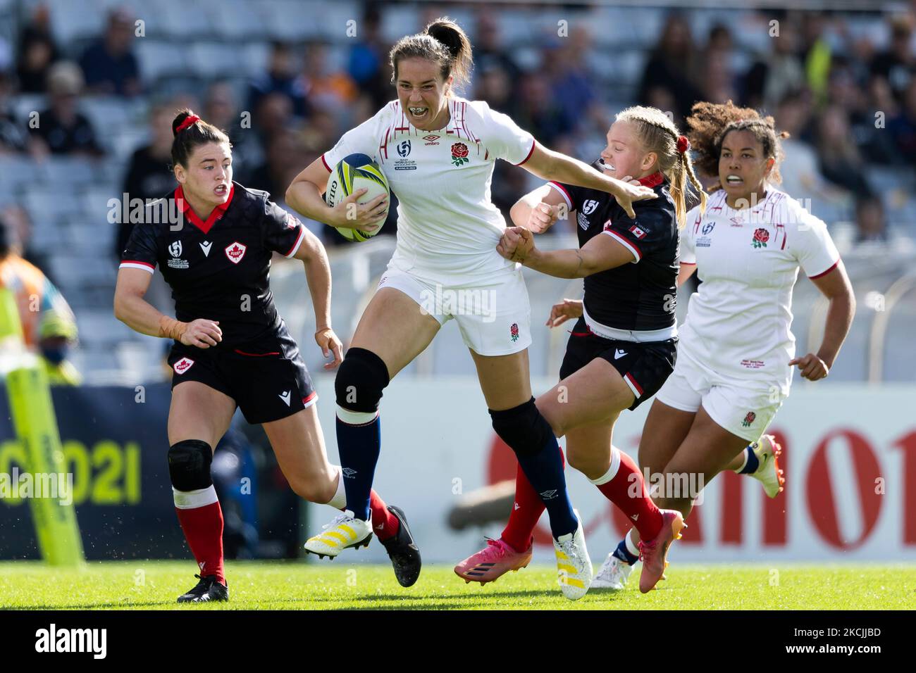 England's Emily Scarratt during the Women's Rugby World Cup semi-final ...