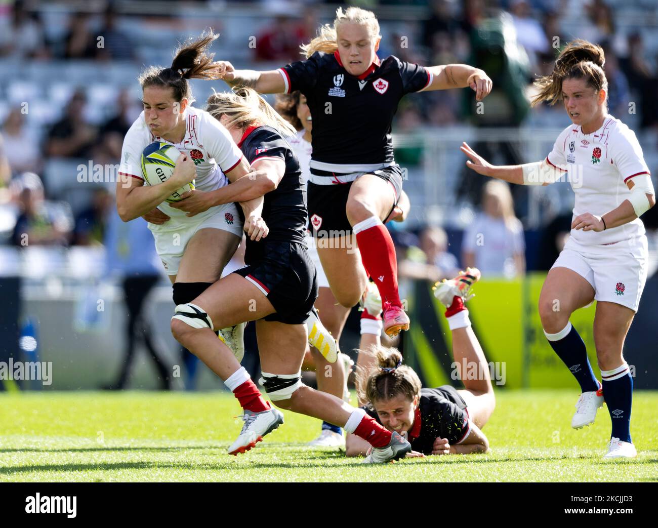 England's Emily Scarratt during the Women's Rugby World Cup semi-final ...