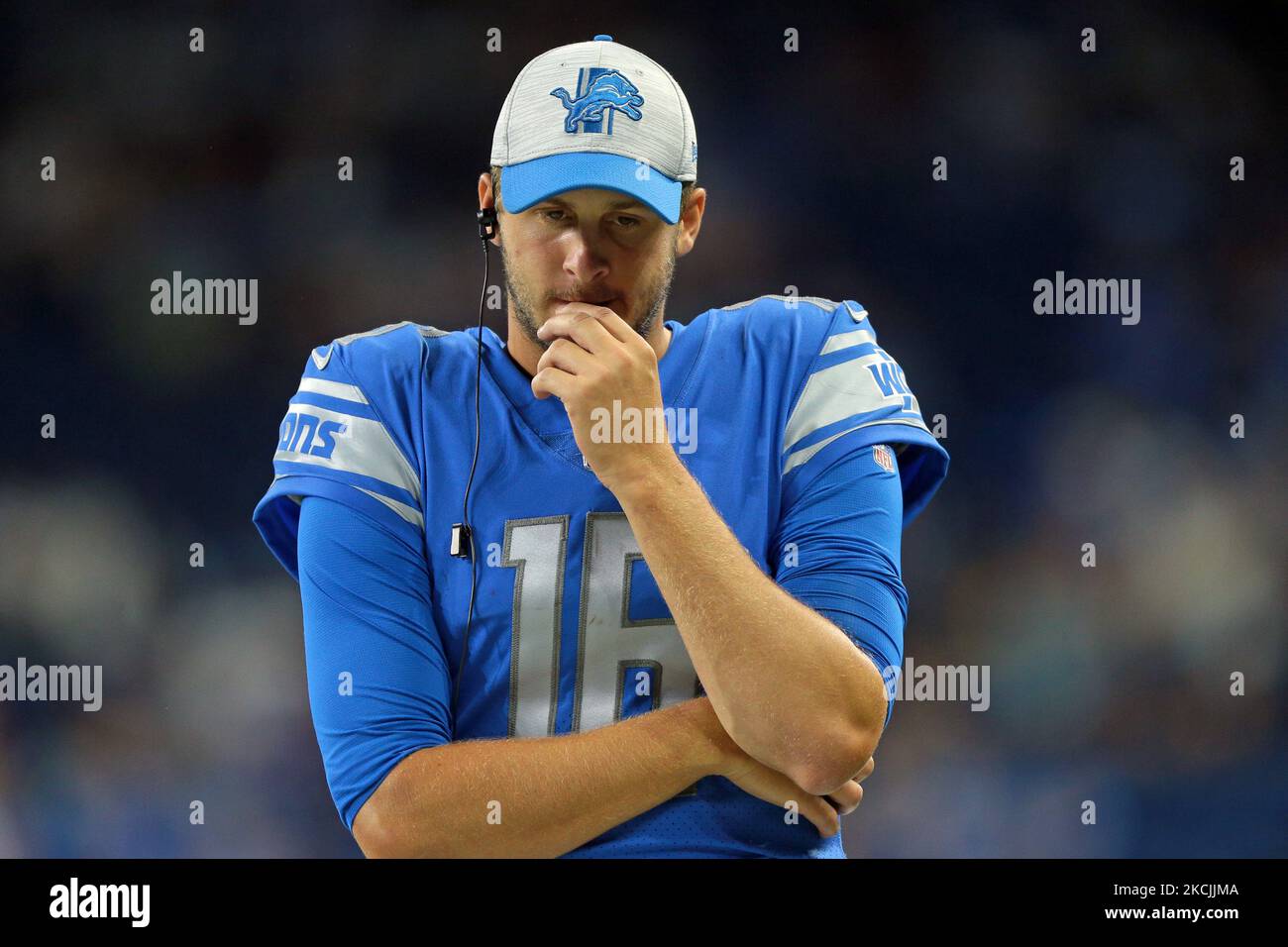 Detroit Lions quarterback Jared Goff (16) is seen during the second ...