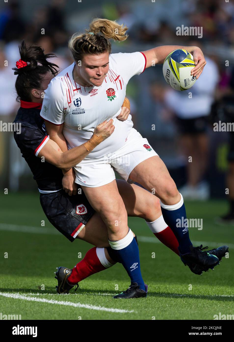 England's Sarah Bern during the Women's Rugby World Cup semi-final ...