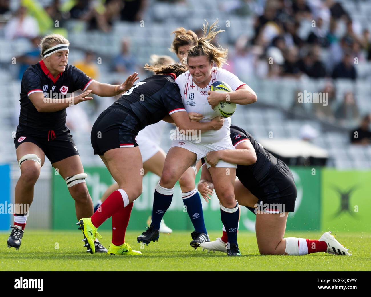 England's Sarah Bern during the Women's Rugby World Cup semi-final ...