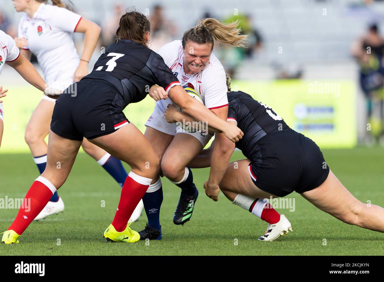 England's Sarah Bern during the Women's Rugby World Cup semi-final ...