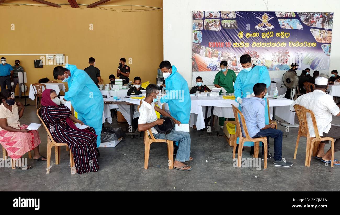 Sri Lankans Receive Jabs Of The Chinese Made Sinopharm Vaccine At A
