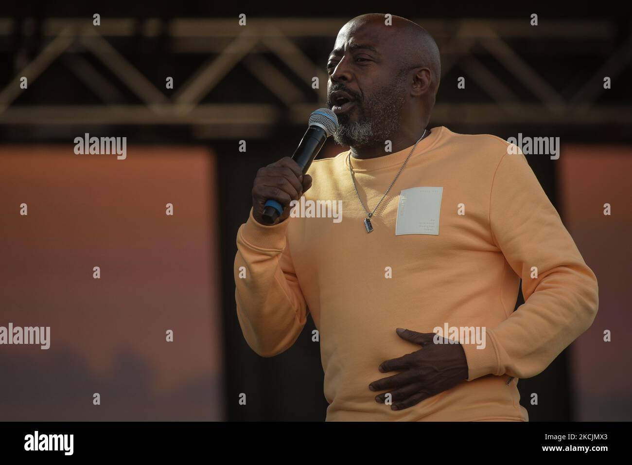 Donnell Rawlings, an American comedian, actor, and radio host performs ...