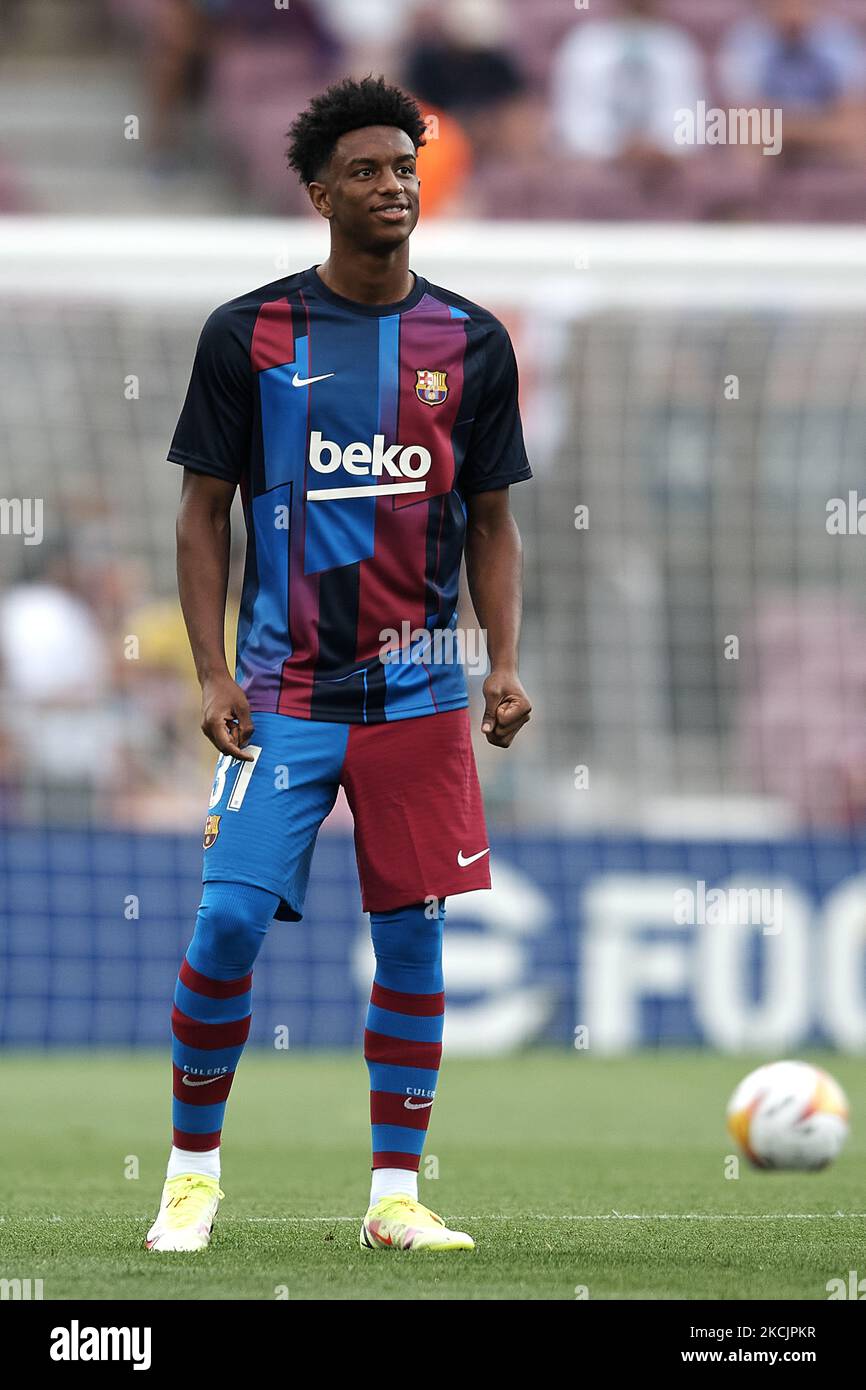 Balde of Barcelona during the warm-up before the La Liga Santader match ...