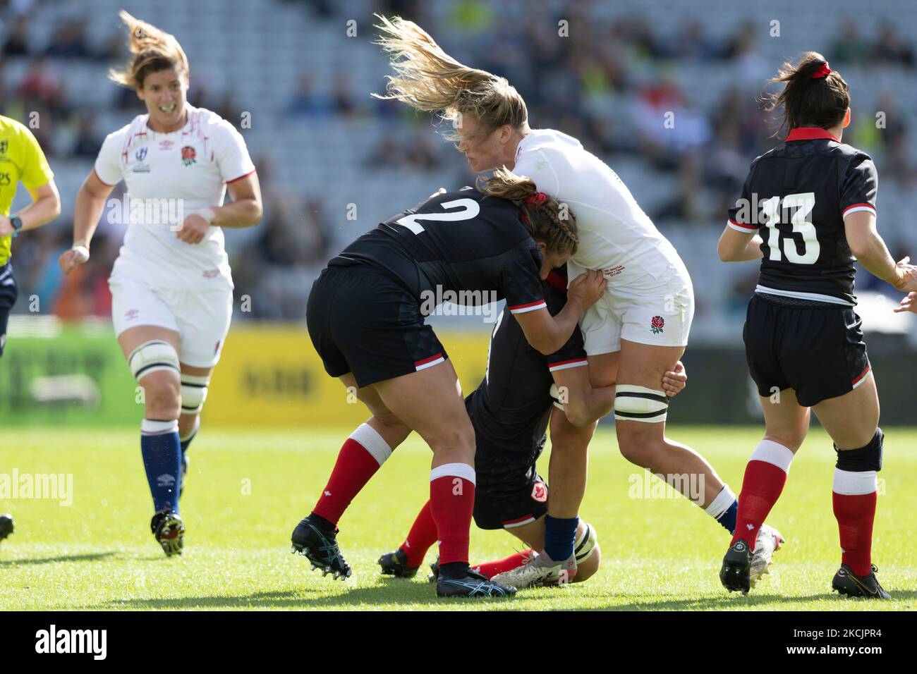 England's Zoe Aldcroft during the Women's Rugby World Cup semi-final ...