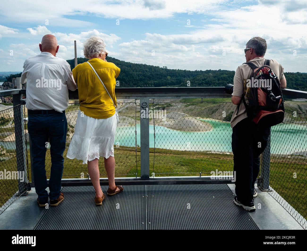 People are enjoying the views from Mount Saint Peter, at the end of the ...