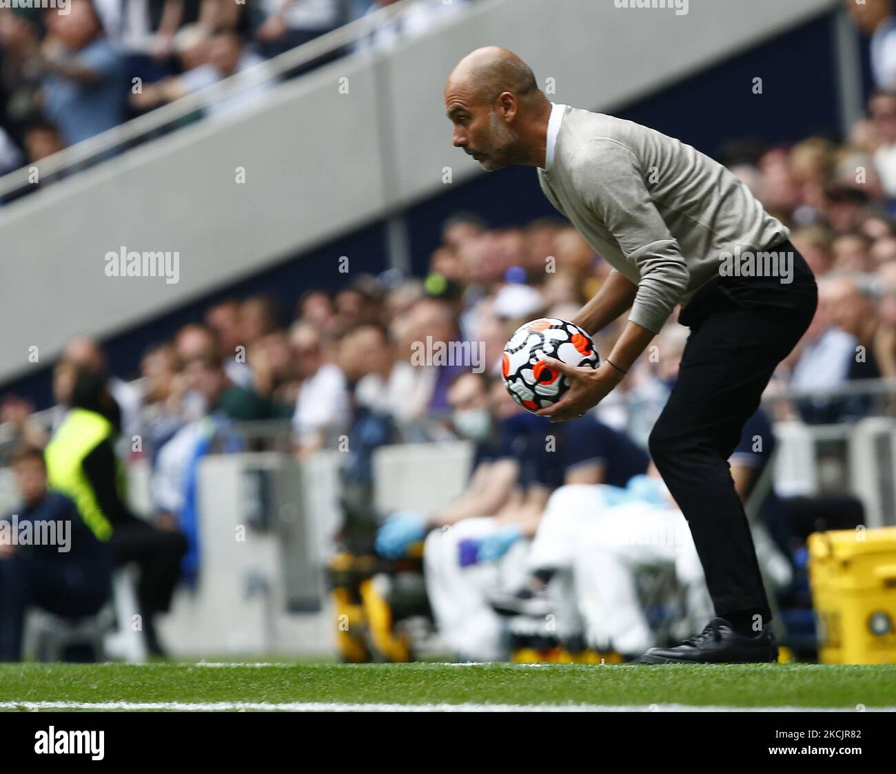 Manchester City manager Pep Guardiola during Premier League between ...
