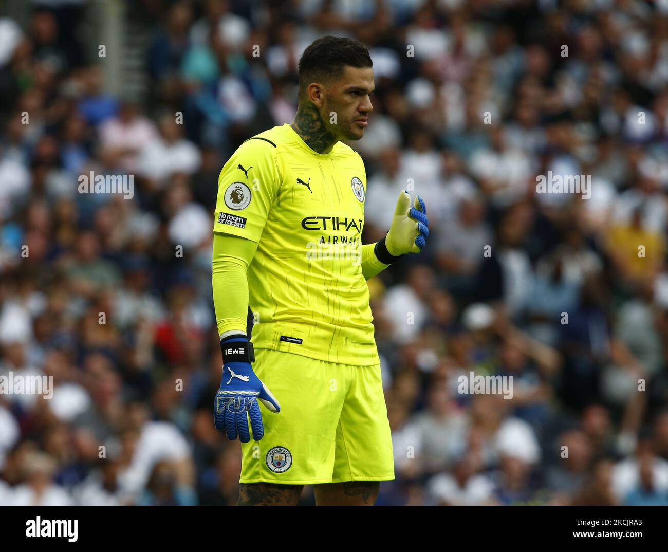 Manchester City's Ederson during Premier League between Tottenham ...
