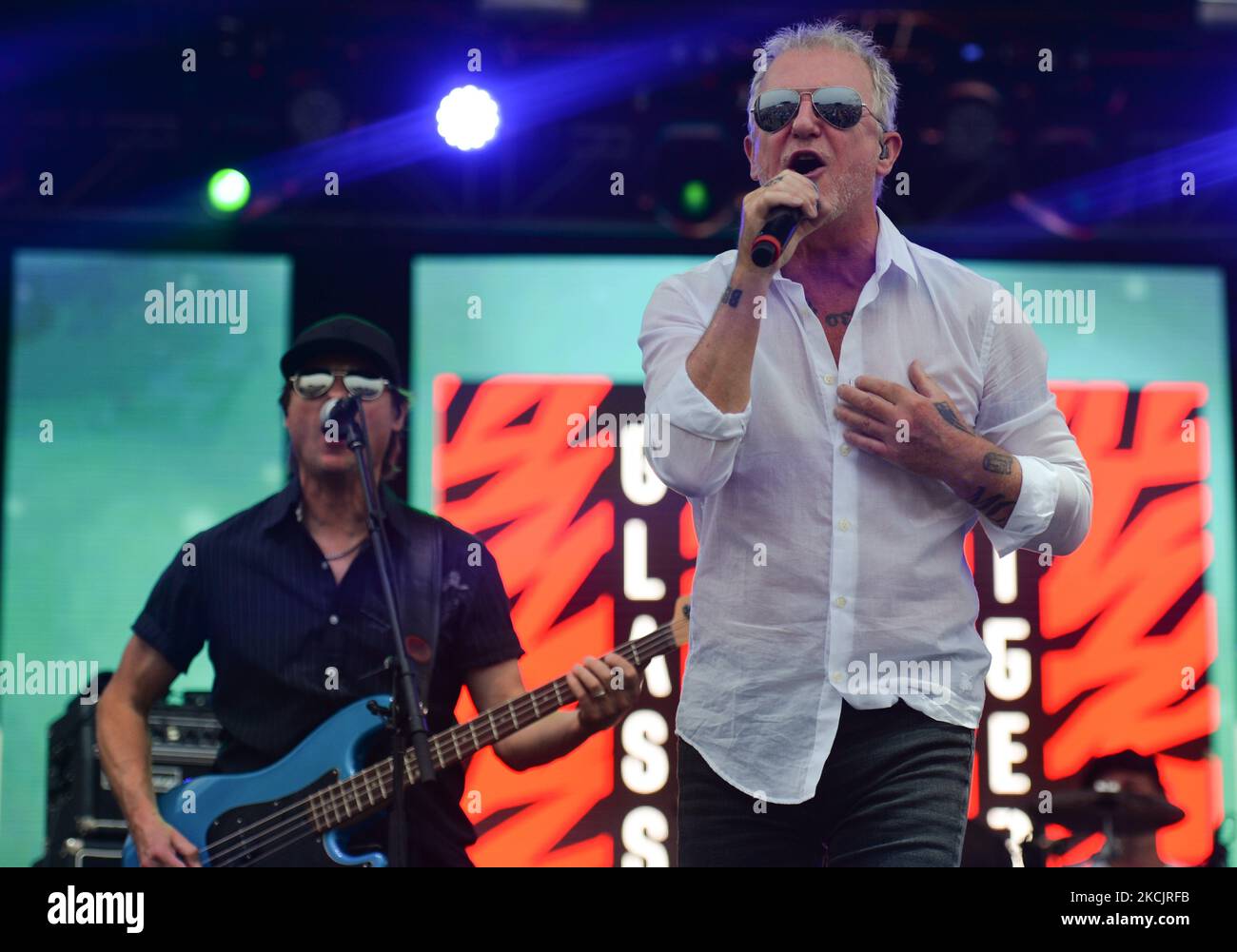 Glass Tiger lead singer Alan Frew (right) and guitarist Wayne Parker ...
