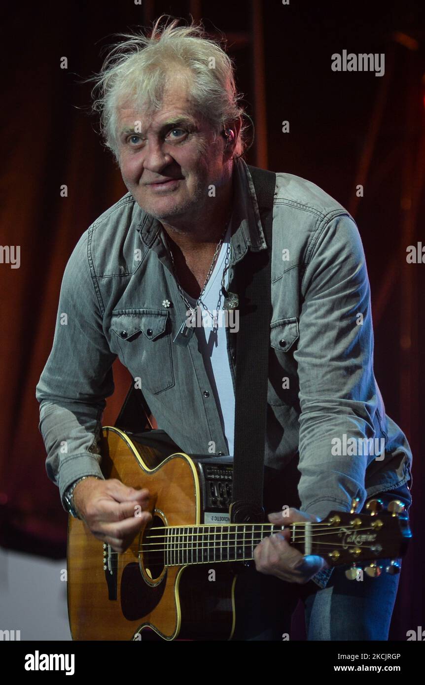 Canadian musician Tom Cochrane performs on stage during Edmonton Rock ...