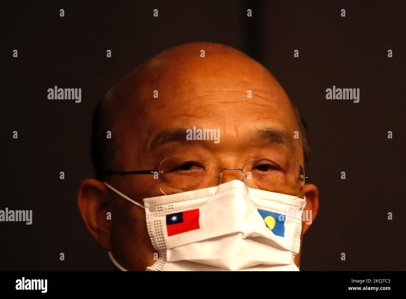 Taiwan’s premier Su Tseng-chang speaks during a press conference on the ...