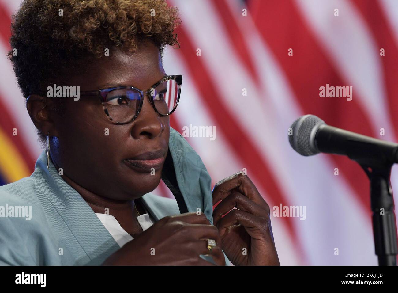 DC Department of Health Director LaQuandra Nesbitt during a press ...